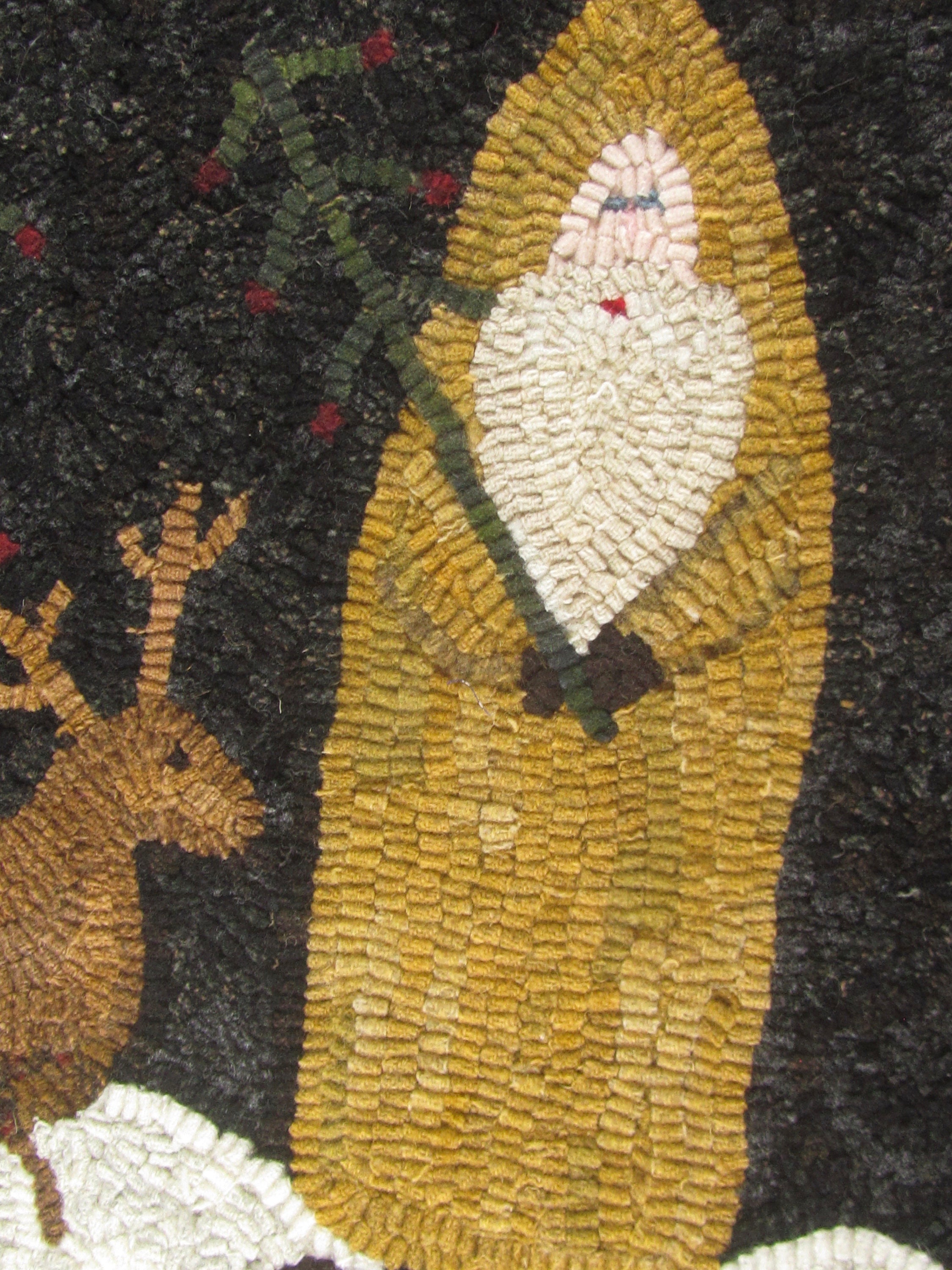 Hooked Rug Pattern for Primitive Santa & Reindeer Instant - Etsy