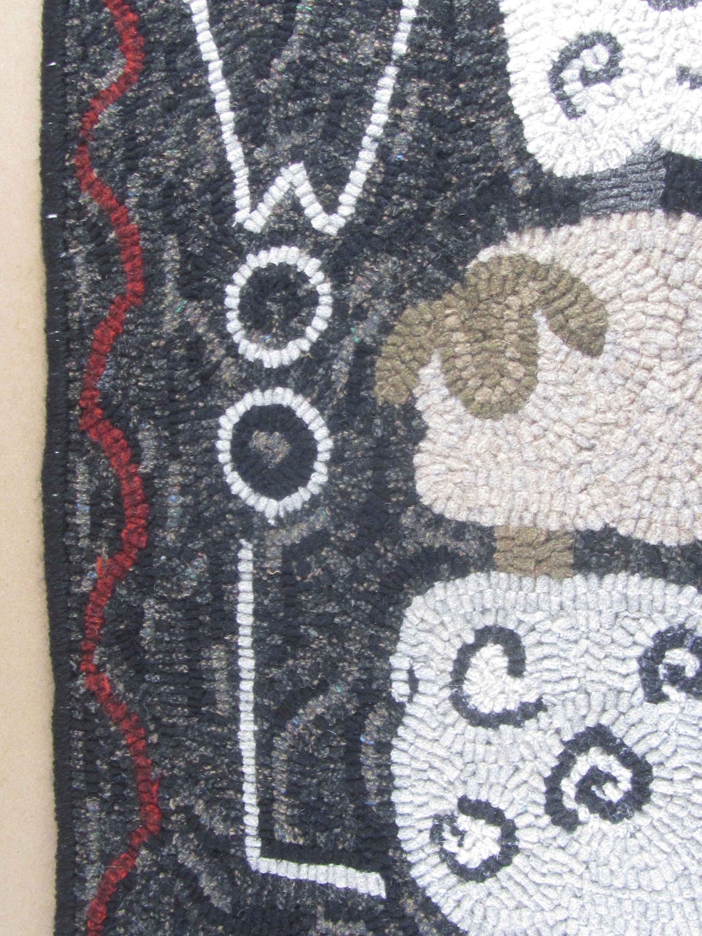 Hooked Rug Pattern for Stacked Sheep WOOL Full Size - Etsy