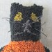 Punch Needle Pattern black Cat & Pumpkin Bowl Filler shelf Sitter halloween/fall Folk Art ...