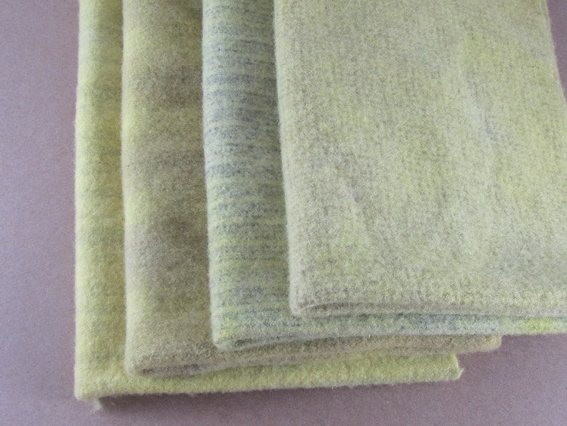 Hand Dyed Felted Wool Fat Quarters Lemon Yellow Rug Hooking | Etsy