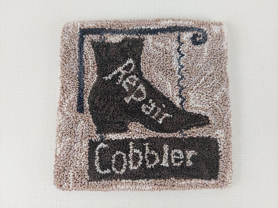 Cobbler Punch Needle Pattern or Kit - Shoe Repair Sign - Etsy