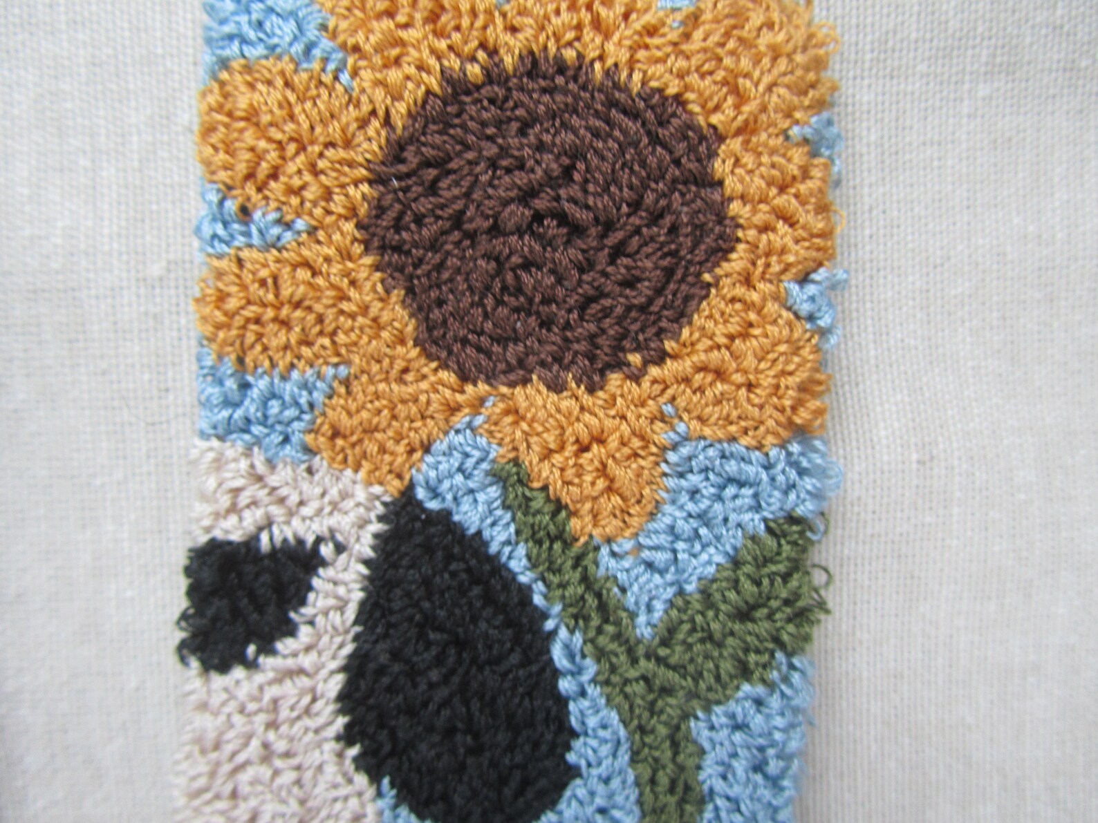 Punch Needle KIT Sunflower Crow Sheep Flag Punchneedle | Etsy