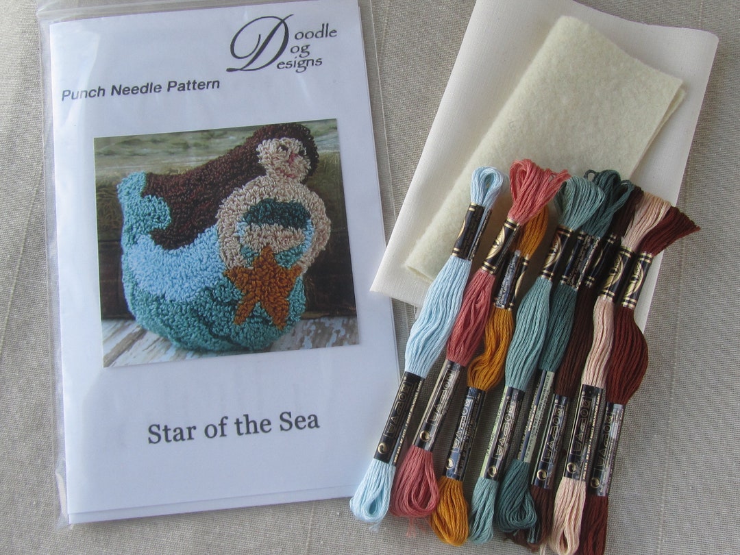 Mermaid Punch Needle Kit ~ Nautical Needle Punch Pattern ~ 3D ...