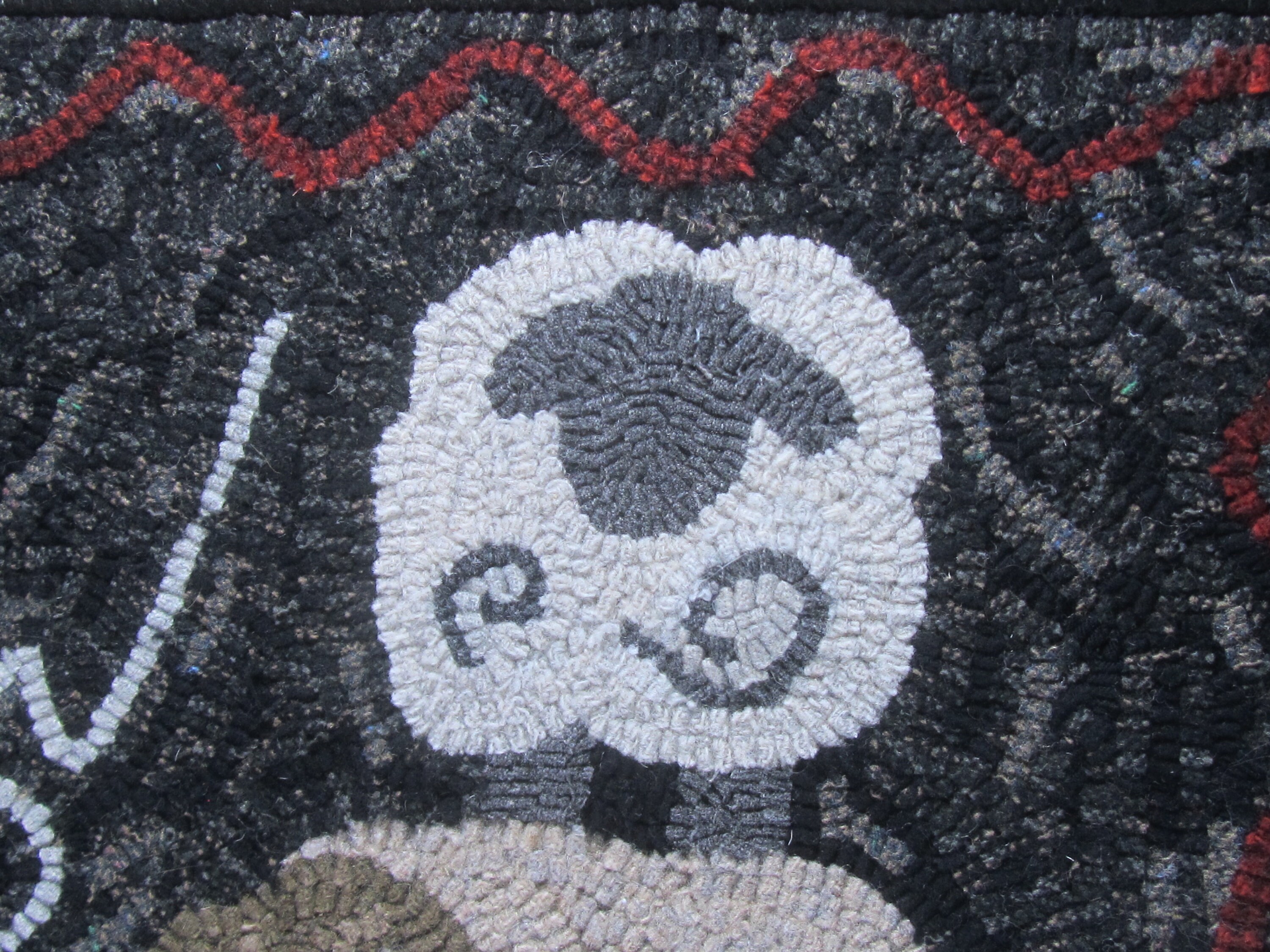 Hooked Rug Pattern for Stacked Sheep WOOL Full Size | Etsy