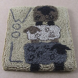 Primitive Punch Needle Sheep Kit: Stacked Sheep Pattern - Etsy