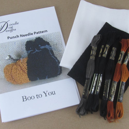 Primitive Punch Needle Pumpkin Time Pattern - Etsy