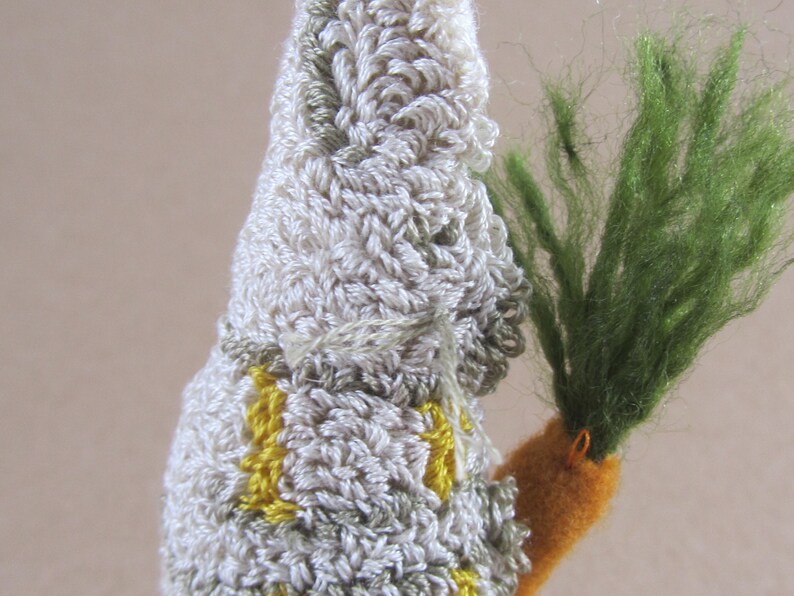 Punch Needle Pattern Bunny on Easter Egg With Carrot - Etsy