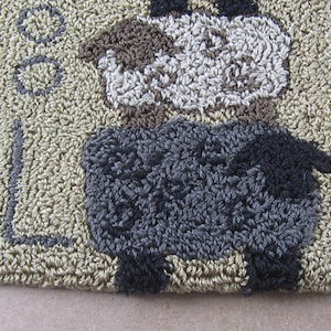 Primitive Punch Needle Sheep Kit: Stacked Sheep Pattern - Etsy