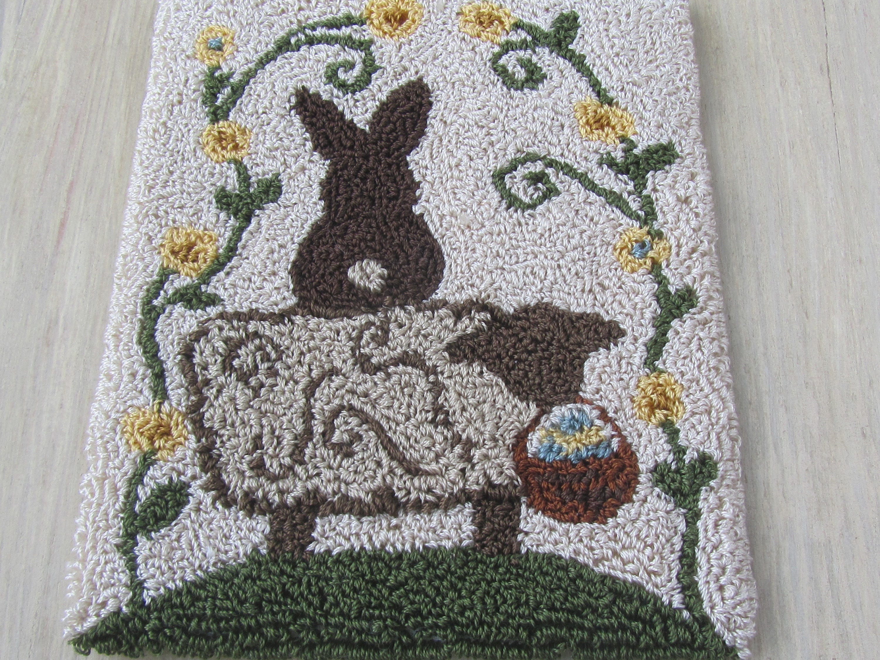 Punch Needle KIT Sheep With Easter Basket Chocolate Bunny | Etsy