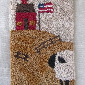 Punch Needle KIT ~ Sheep and Schoolhouse Punchneedle Pattern ...