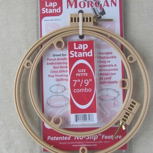 Morgan Lap Stand No Slip Hoop Combo 7 & 9 Great for Punch Needle ...
