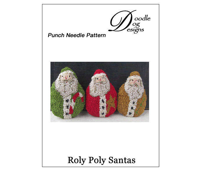 Punch Needle Pattern Roly Poly Santas Needle Punch Pattern | Etsy