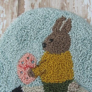 Primitive Easter Punch Needle Kit: Sheep With Bunny & Egg - Etsy