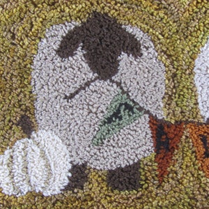 Primitive Punch Needle Kit ~ Sheep With Fall Banner ~ Needle Punch ...