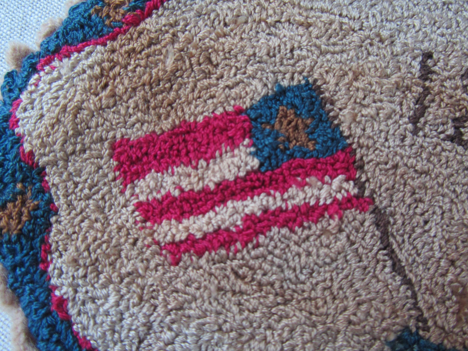 Primitive Punch Needle Kit Americana Flags Table Mat Needle - Etsy