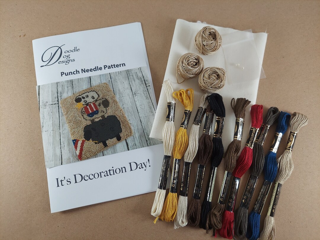 Primitive Stacked Sheep Punch Needle KIT ~ Patriotic Needle Punch ...