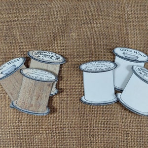 Printable Embroidery Floss Bobbins: Vintage Spool Template (digital ...