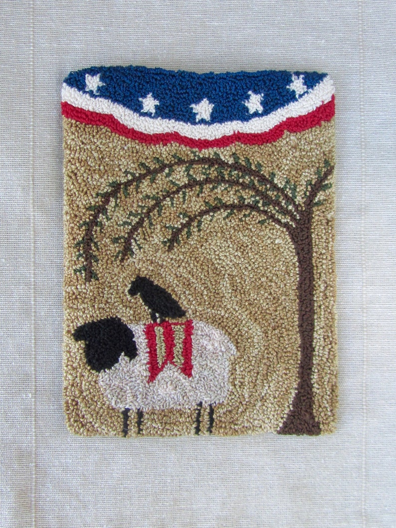 Primitive Sheep Punch Needle KIT Patriotic Needle Punch | Etsy