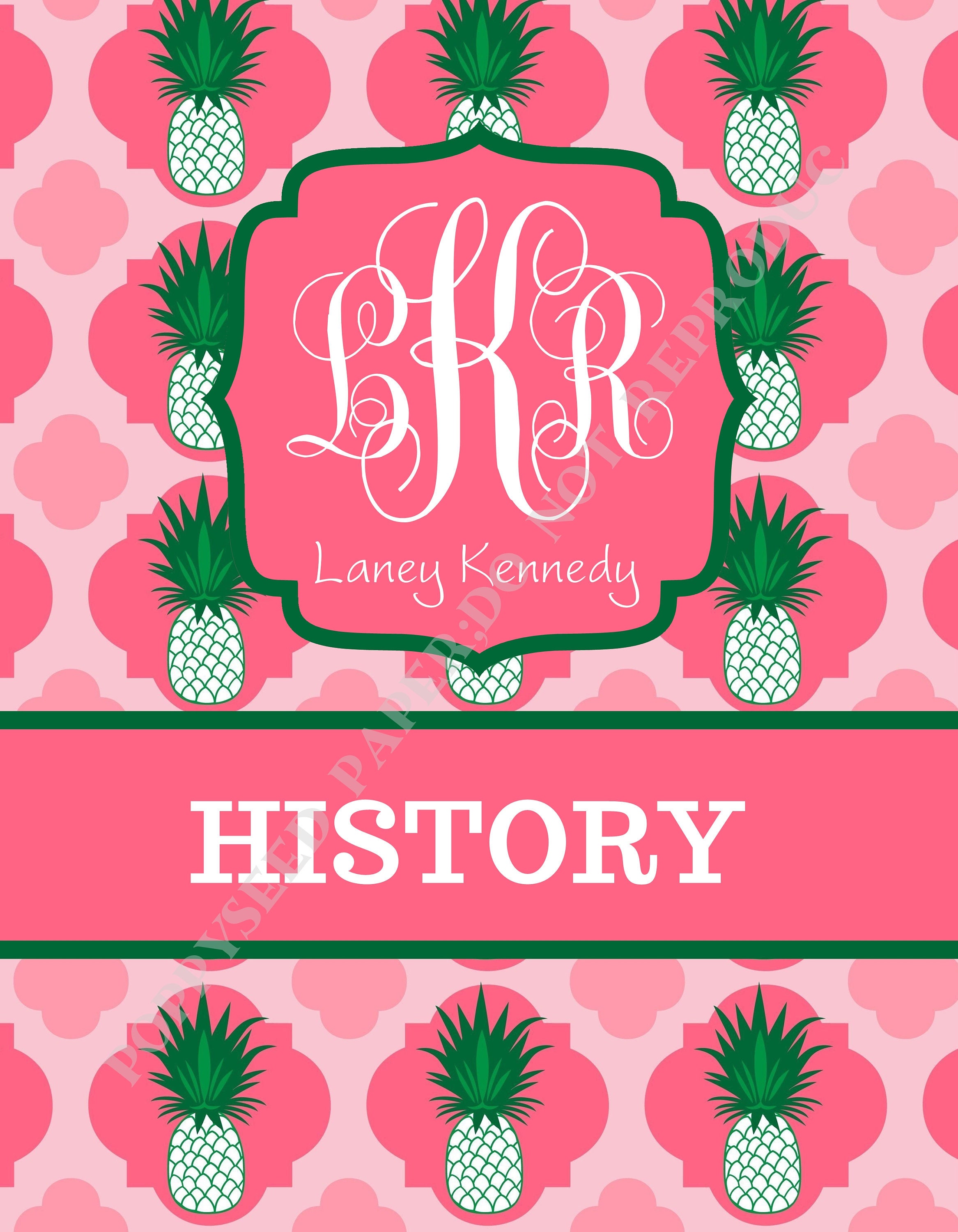 Pineapple Taylor Binder Cover Pineapple Skull Blade Putter Cover