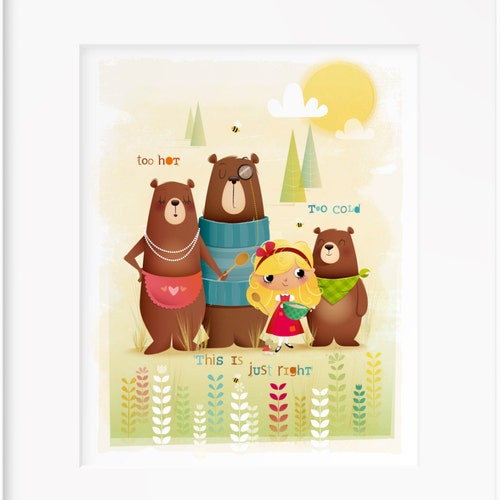 Goldilocks and the Three Bears Clipart - Etsy