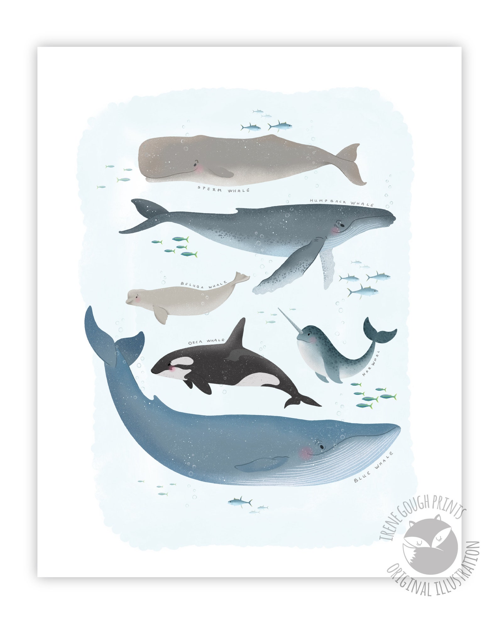 Whales Nursery Print Ocean Nursery Wall Art Neutral Nursery - Etsy