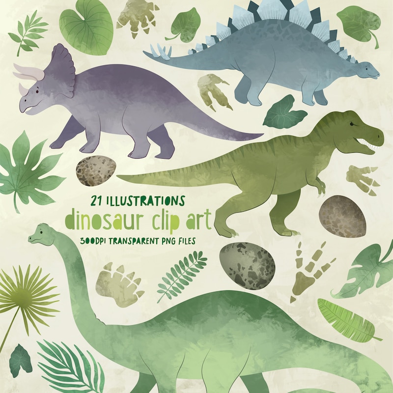 Dinosaur Clip Art - Etsy