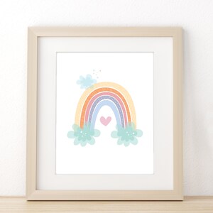 Rainbow Nursery Decor, Nursery Wall Art, Rainbow Print, Girls Nursery ...