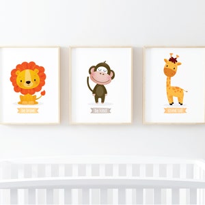 Safari Nursery Prints, Nursery Wall Art, Nursery Decor, Kids Room Decor ...