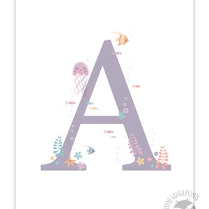 Personalised Mermaid Wall Art - Set of 3 Prints, Girls Room Decor ...