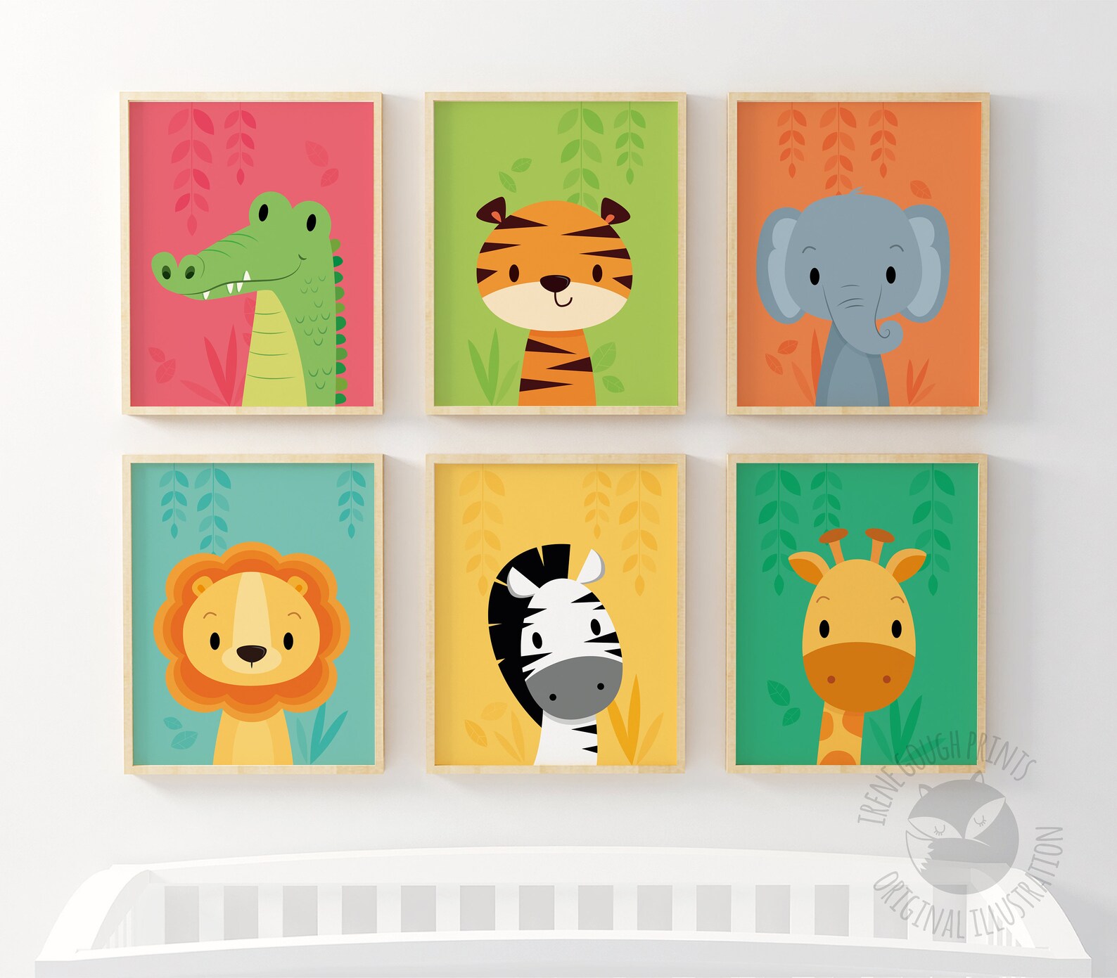 Kids Wall Art, Nursery Wall Art, Colourful Nursery Prints, Safari ...