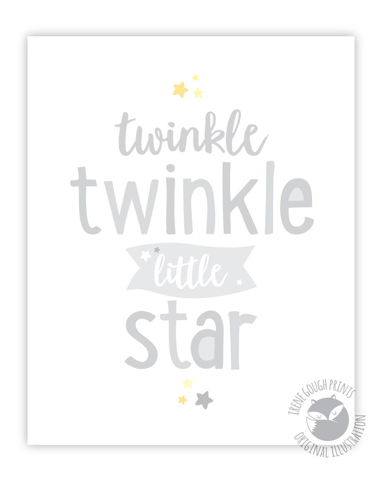 Twinkle Twinkle Nursery Prints Set of 4 Do You Know How - Etsy
