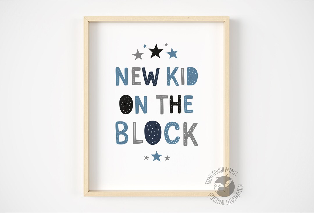 New Kid on the Block Nursery Art Print: Baby Boy Decor - Etsy