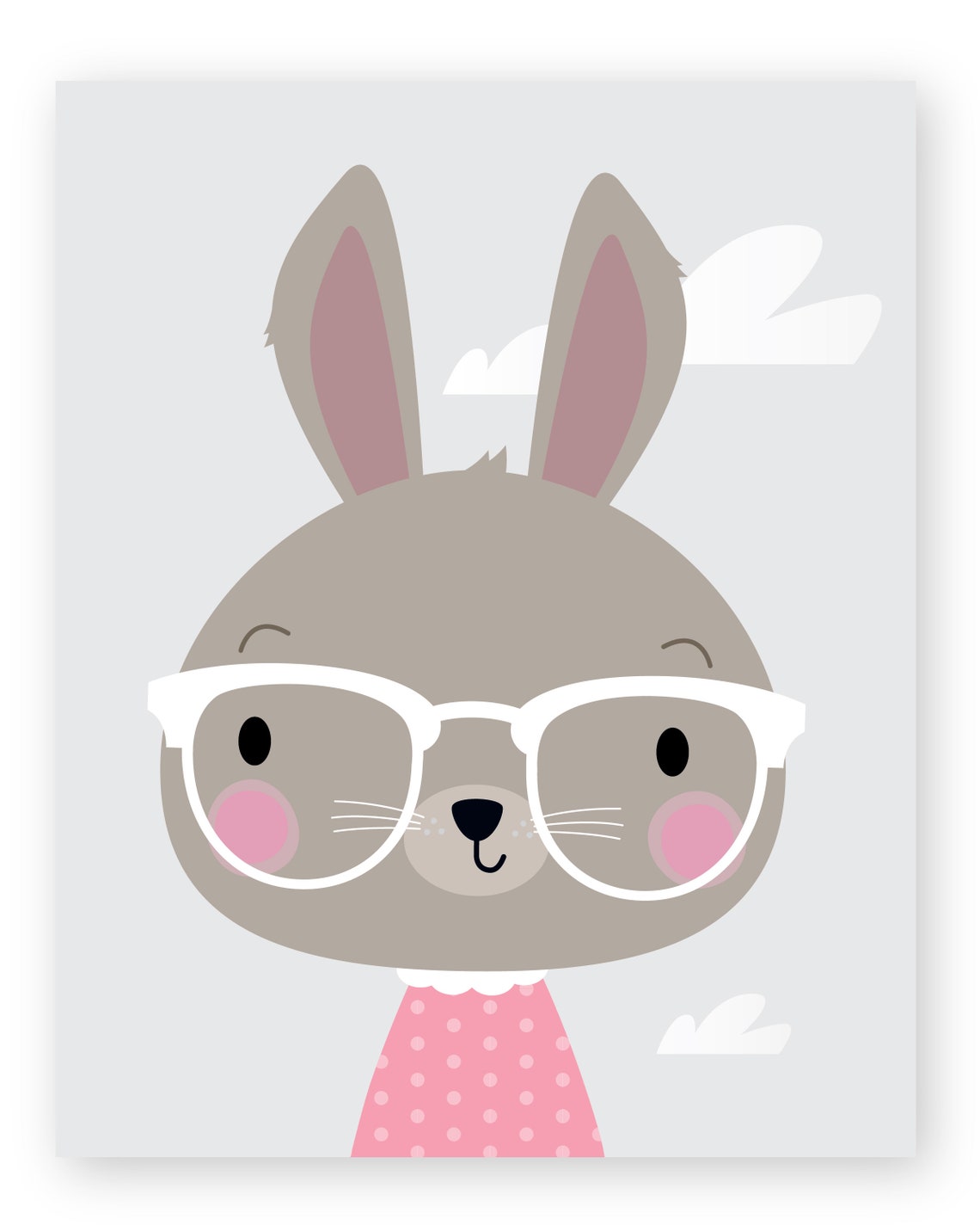 Nursery Art Print Cute Rabbit Kids Room Art Baby Shower - Etsy