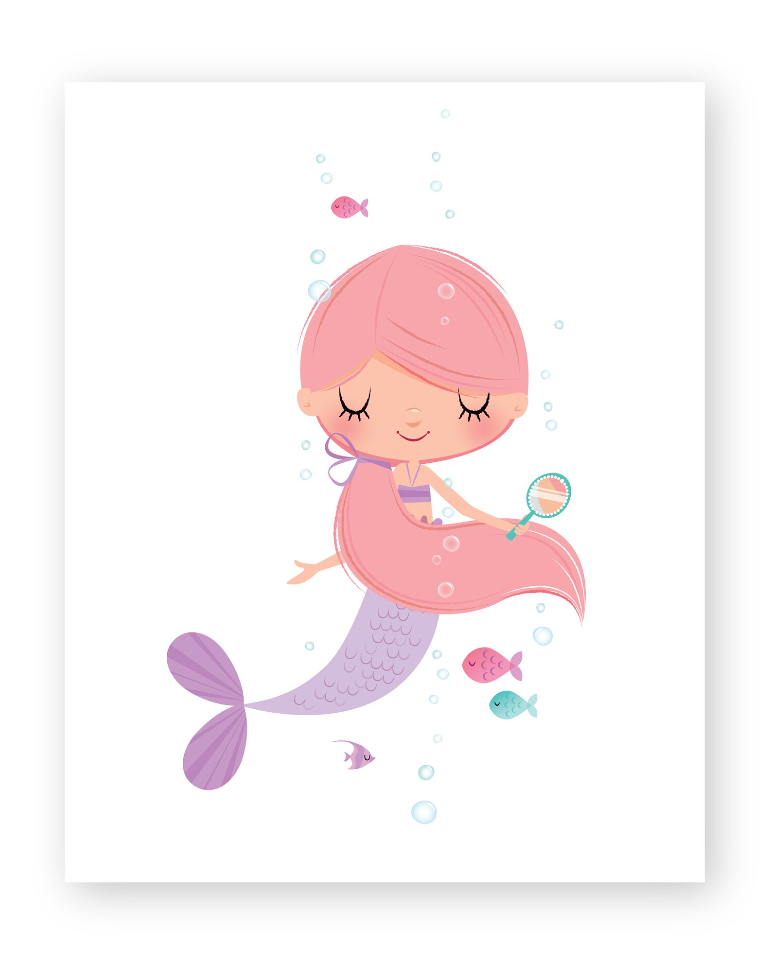 Mermaid Nursery Decor, Nursery Wall Art, Mermaid Prints, Girls Nursery ...