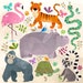 Cute Safari Animals, Hand-drawn, Clip Art Bundle, Commercial License ...