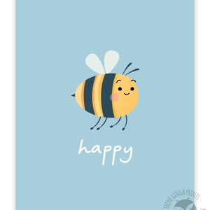 Gift for Kids, Nursery Wall Art, Nursery Decor, Set of 4 Prints, Bee ...