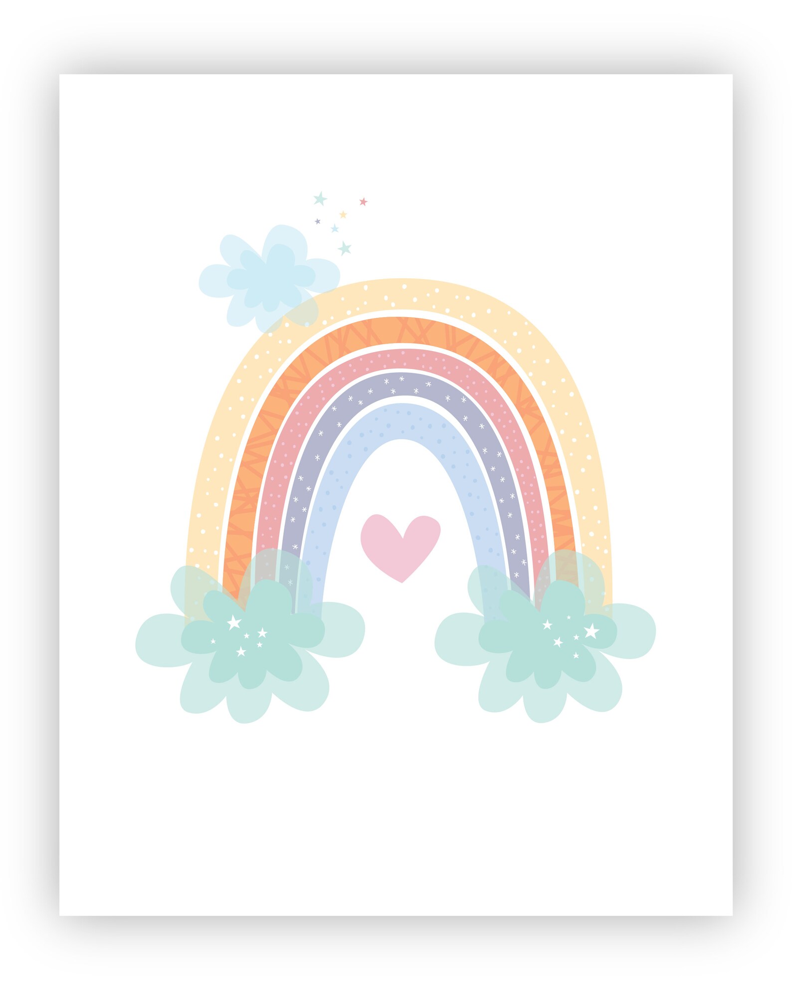 Rainbow Nursery Decor Nursery Wall Art Rainbow Print Girls | Etsy