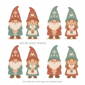 Scandinavian Christmas Clipart Set | Cute Nordic Holiday Illustrations ...