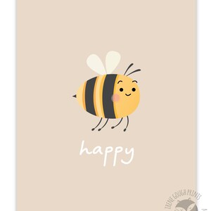 Gift for Kids, Nursery Wall Art, Nursery Decor, Set of 4 Prints, Bee ...