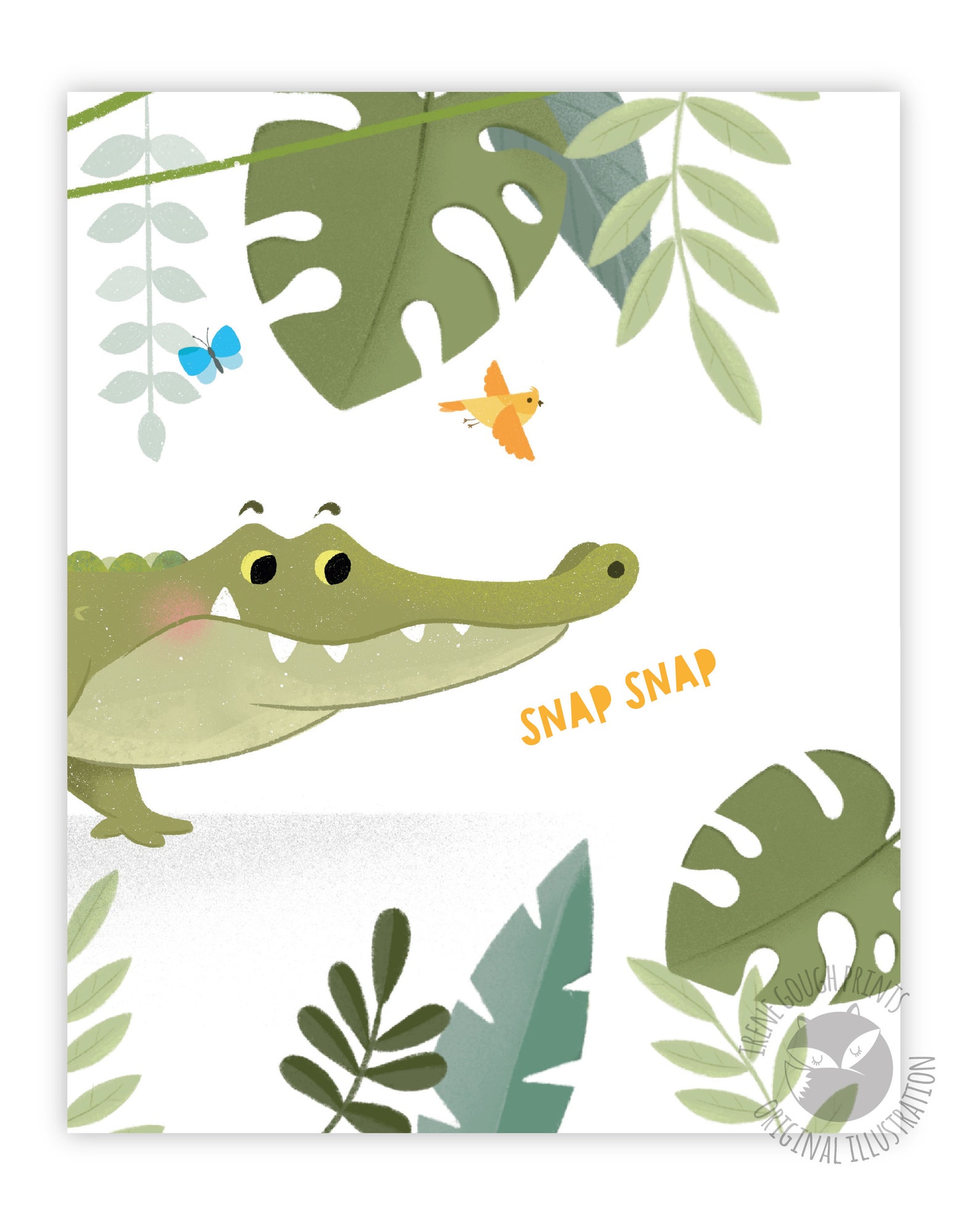 Crocodile Print Set, Nursery Wall Art, Nursery Decor, Alligator Print ...