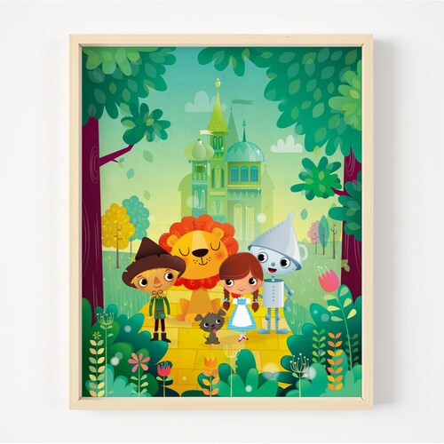 Wizard of Oz Nursery Wall Art Set of 4 Prints Nursery Art | Etsy