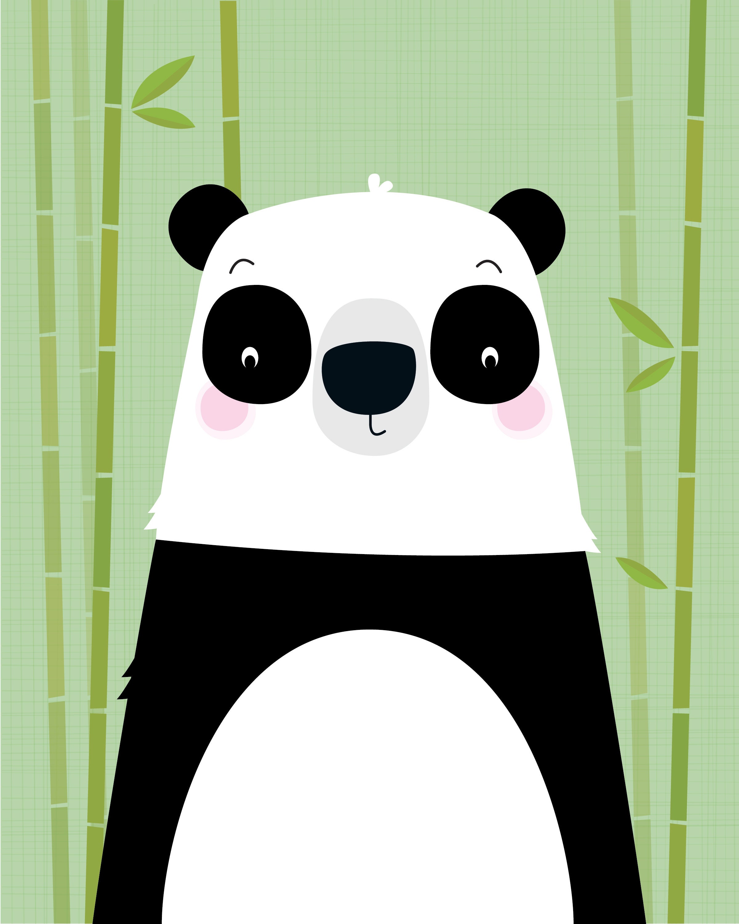 Panda Nursery wall art Panda print nursery print kids wall | Etsy