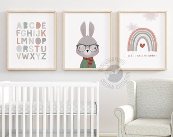 Nursery Decor, Nursery Wall Art, You Are so Loved, Rainbow Wall Art ...