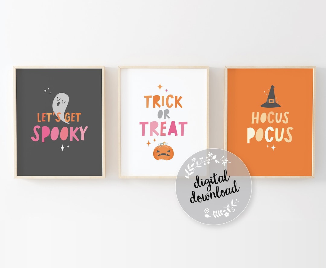 Halloween Printables, Halloween Wall Decor, Printable Wall Art, Instant ...
