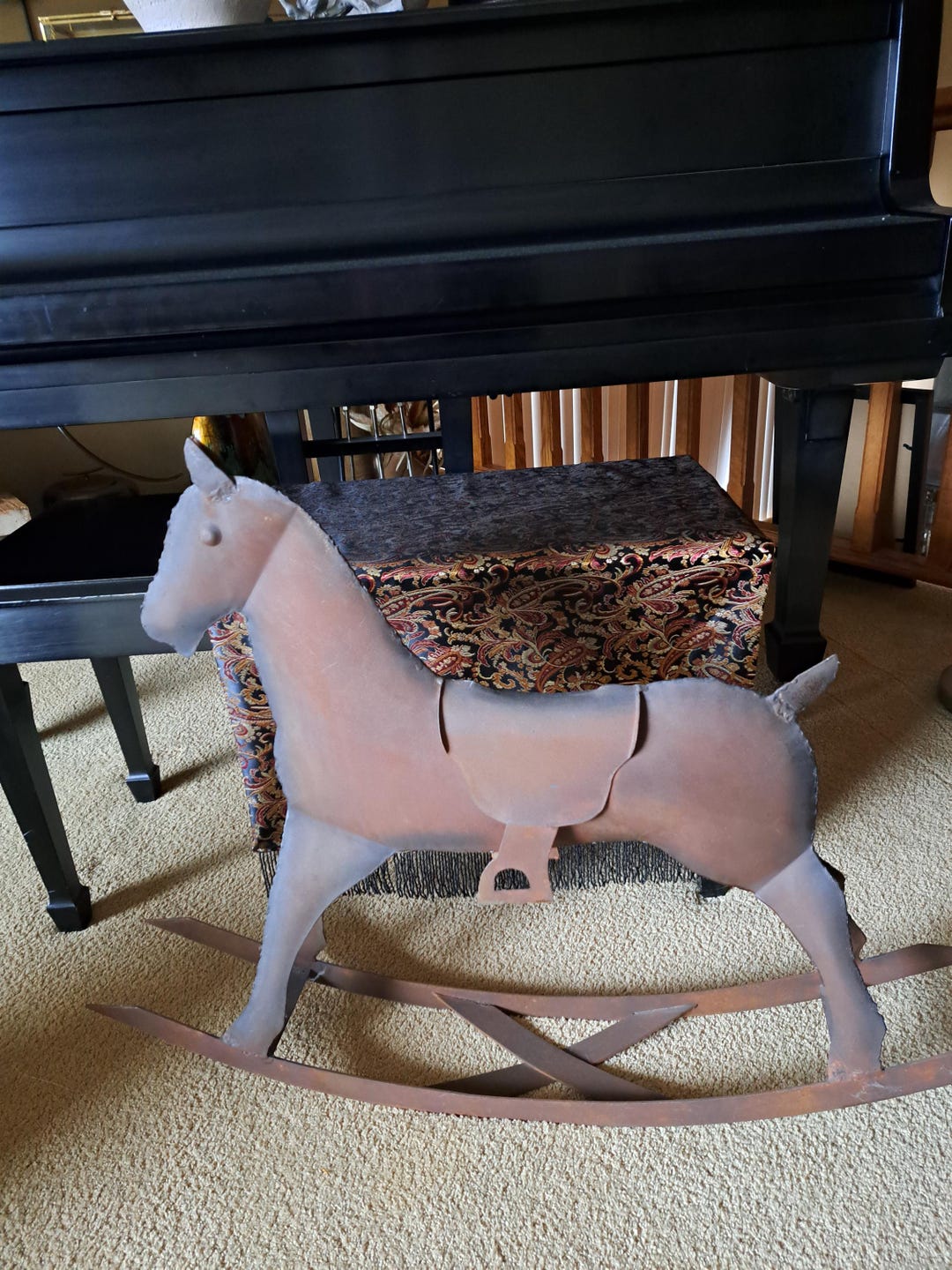 Pottery Barn Metal Rocking Horse - Etsy