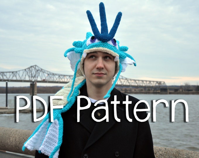Crochet Gyarados Hat PATTERN Pokemon Inspired - Etsy UK