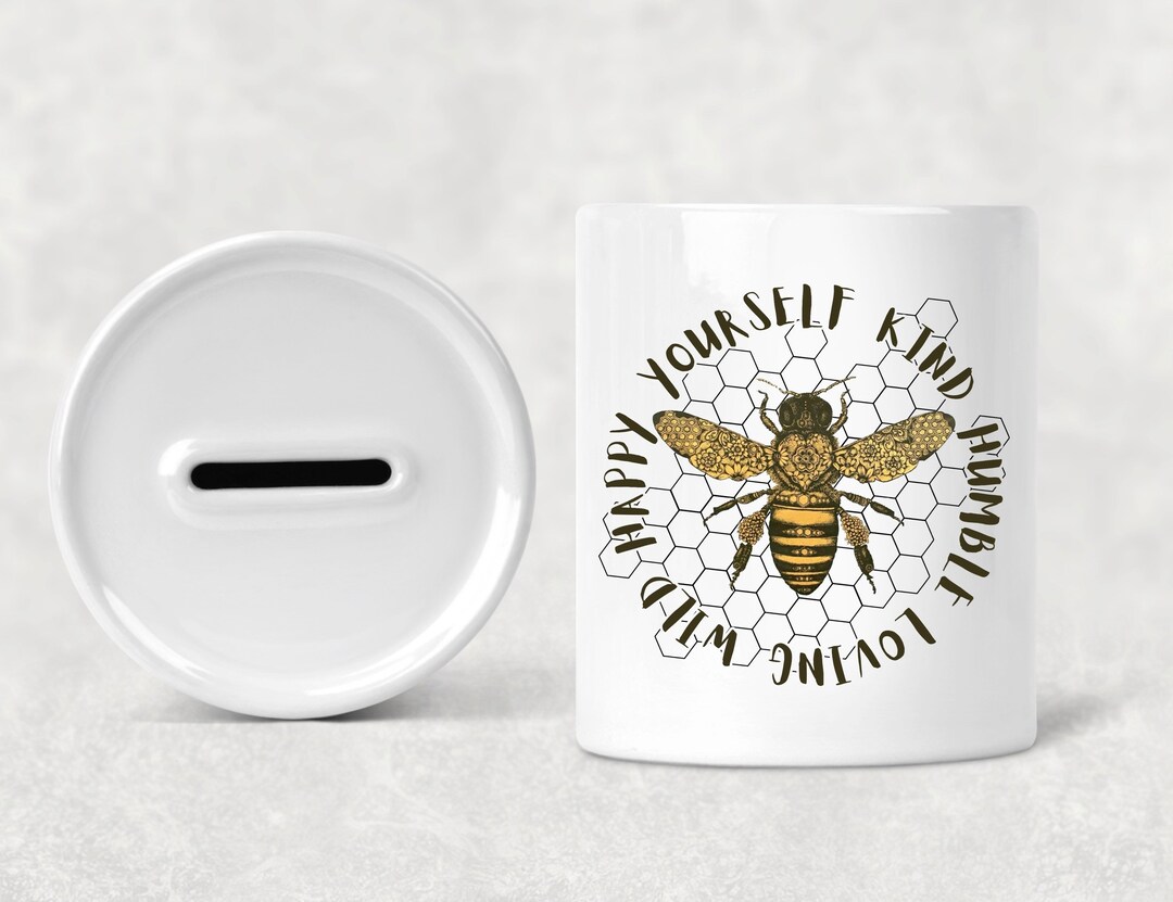 Bee Kind Ceramic Coin Bank / Bee Piggy Bank / Ceramic Money Box - Etsy