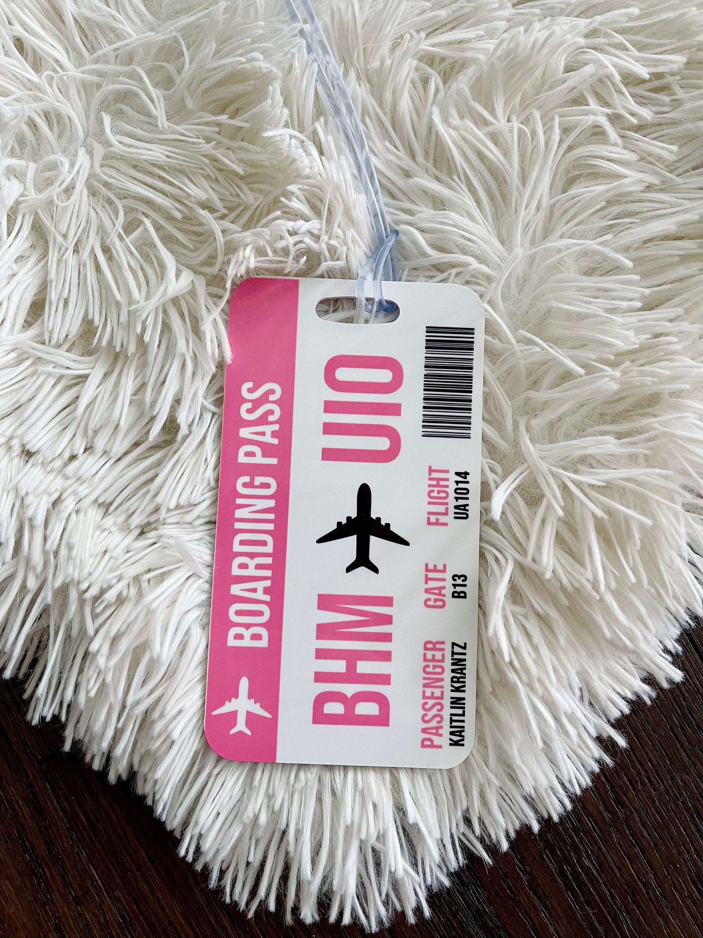 Boarding Pass Personalized Luggage Tag / Monogrammed Bag Tag / | Etsy