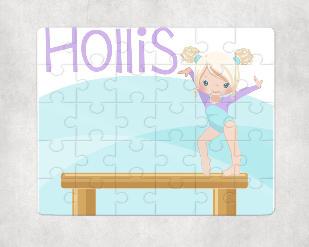 Gymnastics Personalized Puzzle / Custom Kids Puzzle / Custom Name ...