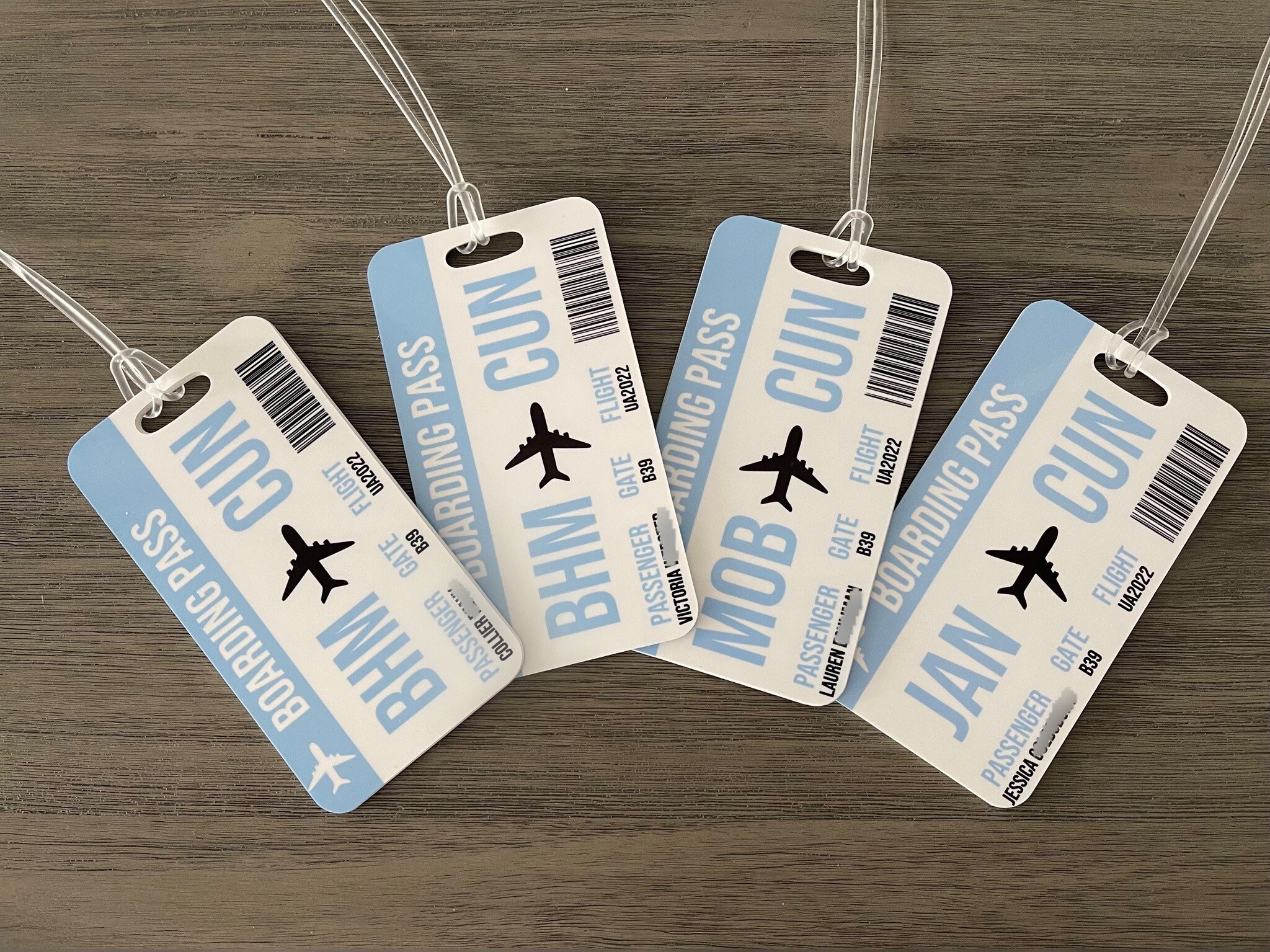 Boarding Pass Personalized Luggage Tag / Monogrammed Bag Tag / | Etsy